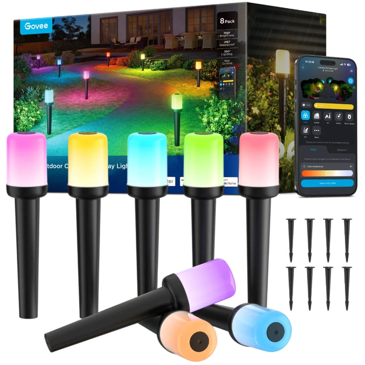 Govee Outdoor Cylinder Pathway Lights - MatterDevices.io